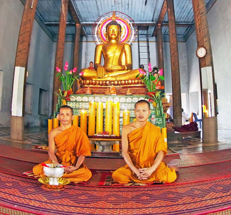 Buddhist service editorial photography. Image of saffron - 29446612