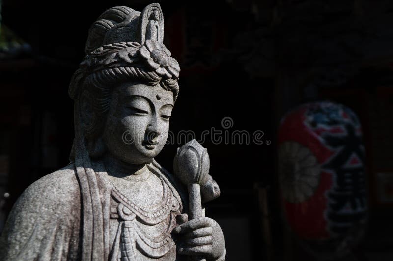 Buddhist Statue in a Temple in Tokyo, Japan. Editorial Image - Image of ...