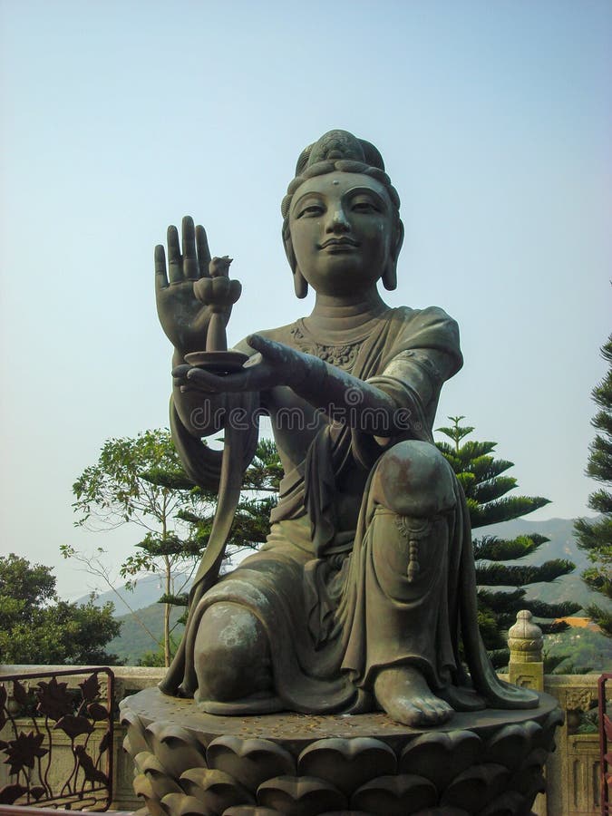 A Buddhist Statue of a Woman Stock Photo - Image of statues, bust ...