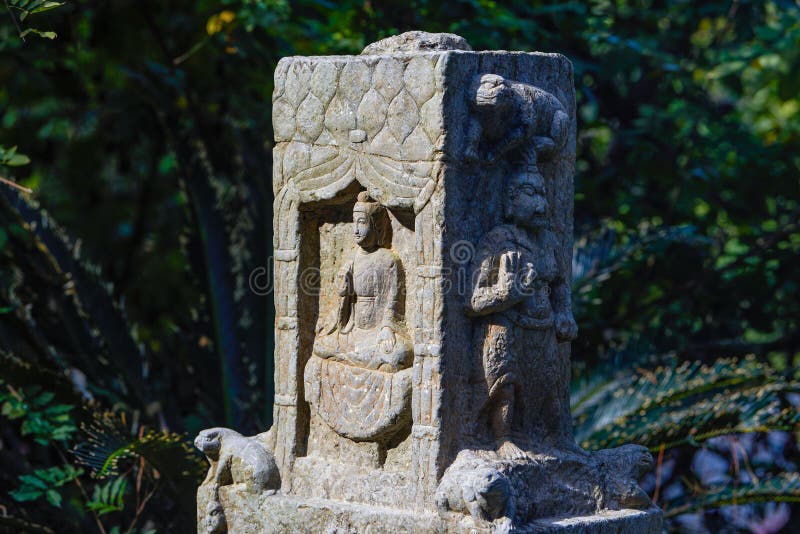 Buddhist Stone Statues of Various Buddha Statues Stock Photo - Image of ...