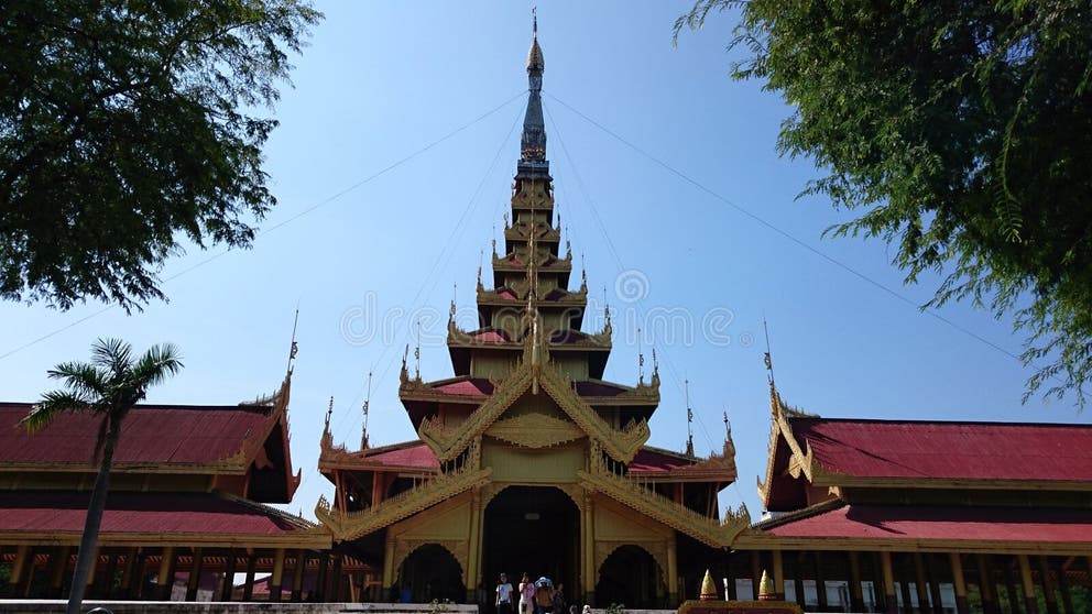 Buddhist Style Gate at Mandalay Palace Editorial Stock Photo - Image of ...