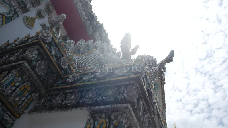 Buddhist Temple In Bangkok Thailand Temple Towers Stock Footage