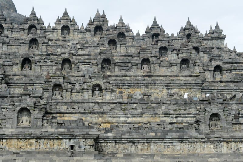 Buddhist Temple of Borobudur on the Island of Java Stock Photo - Image ...