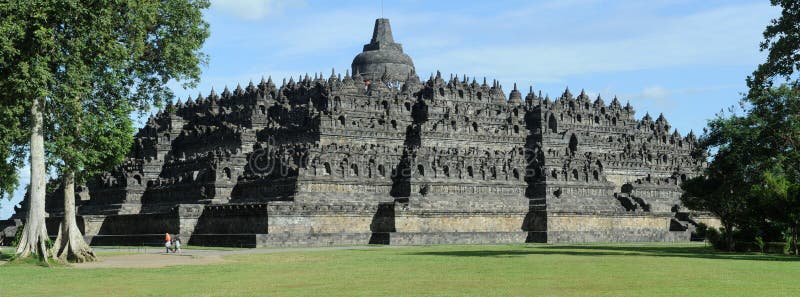 Buddhist Temple of Borobudur on the Island of Java Stock Image - Image ...