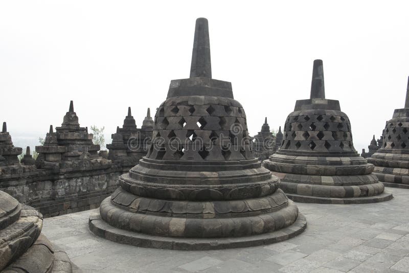 Buddhist Temple of Borobudur, Java Stock Photo - Image of sculptures ...