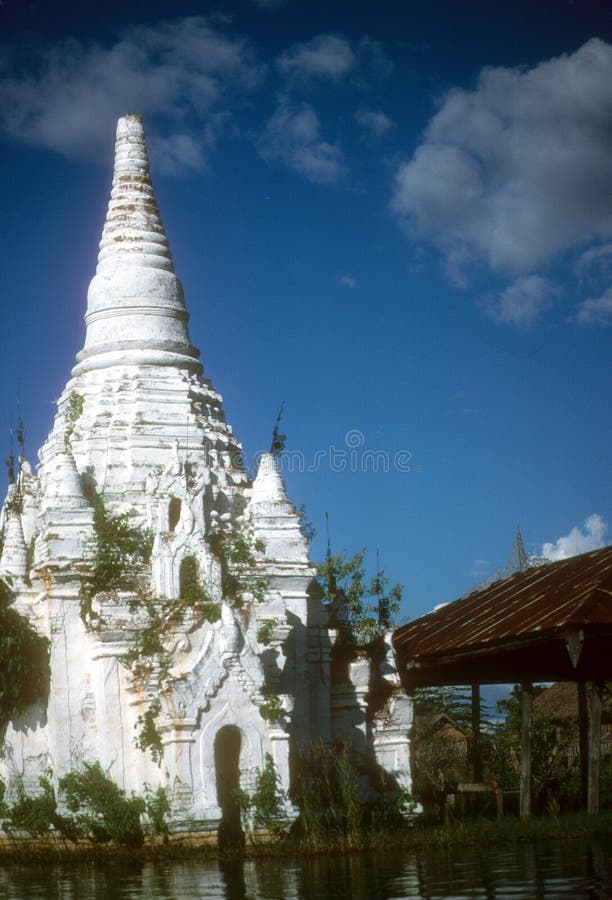 Buddhist Temple, Built on Inle Lake Stock Image - Image of worship ...