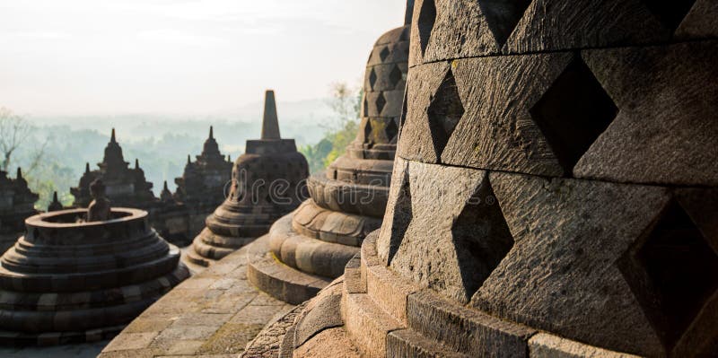 Buddhist temple Borobudur stock image. Image of wallpaper - 130782605