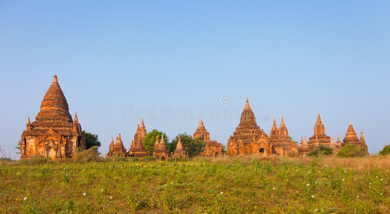Buddhist Temple Complex in Bagan Stock Photo - Image of asia, buddhism ...
