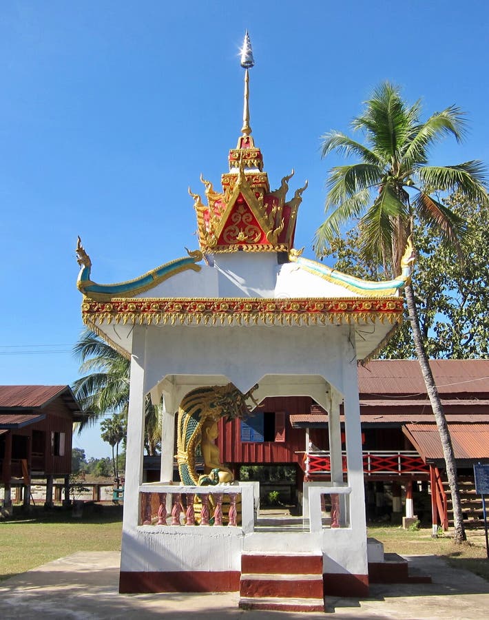 Buddhist Temple on Don Khon Stock Image - Image of temple, religion ...