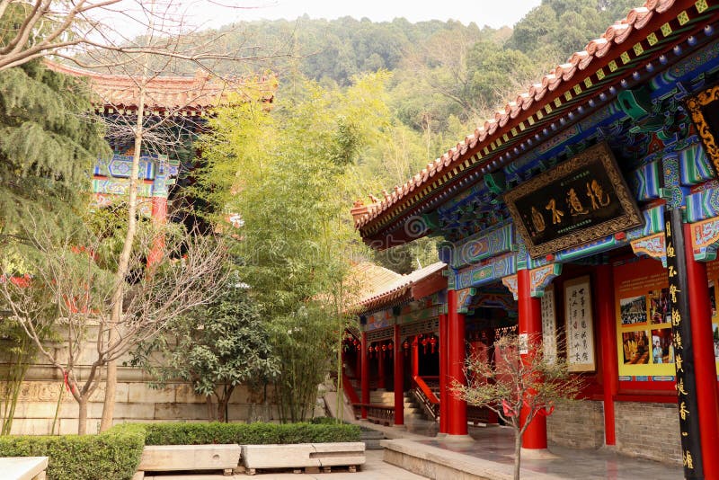 Buddhist Temple on the Li Mountain in Xi an Stock Image - Image of ...