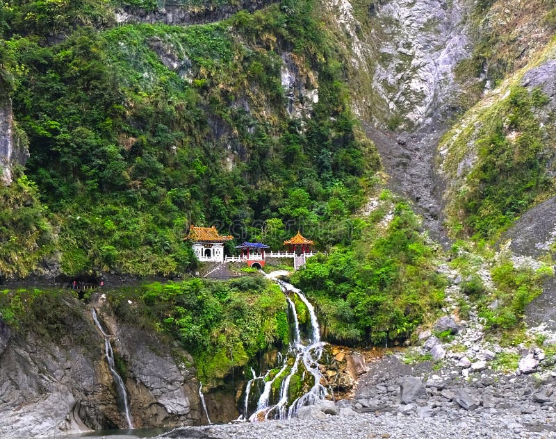 Buddhist Temple and Monastery in the Mountains on the Island of Taiwan ...