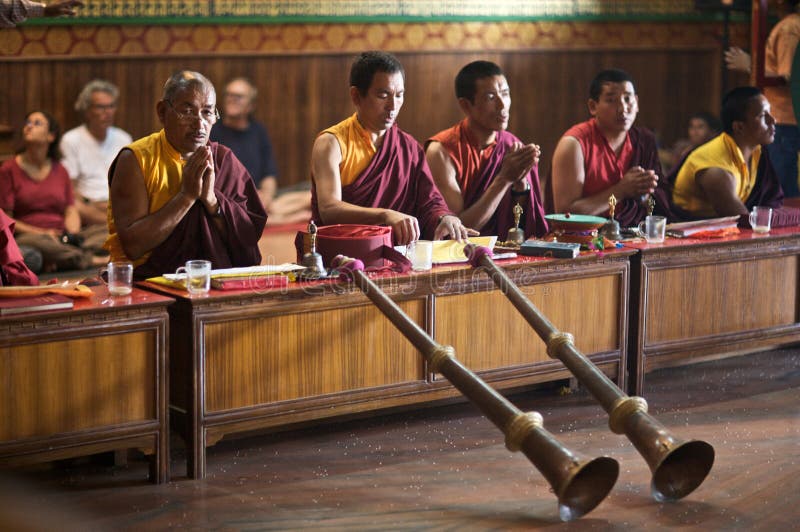 Buddhist Temple Service editorial photography. Image of musical - 12046477