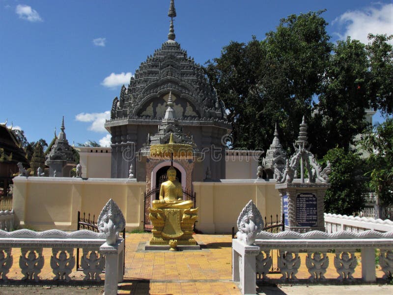 Buddhist temple in Vietnam stock image. Image of cambodia - 131158333