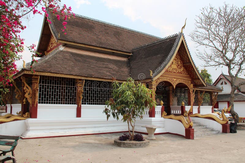 Buddhist Temple (wat Manorom) in Luang Prabang (laos) Stock Photo ...