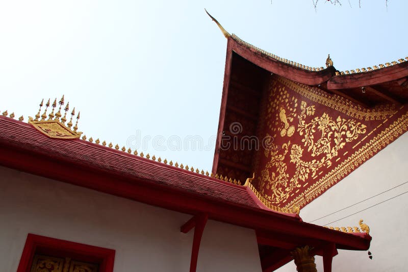 Buddhist Temple (wat Manorom) in Luang Prabang (laos) Stock Photo ...