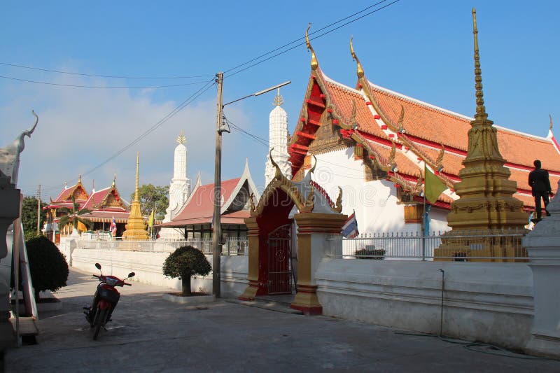 Buddhist Temple (wat Pa Mok) in Ang Thong - Thailand Stock Image ...