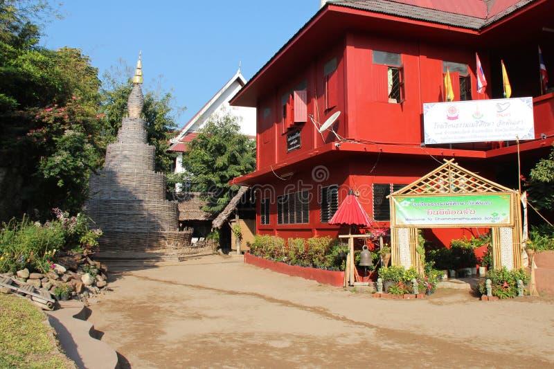 Buddhist Temple (wat Phan Tao) in Chiang Mai - Thailand Stock Image ...