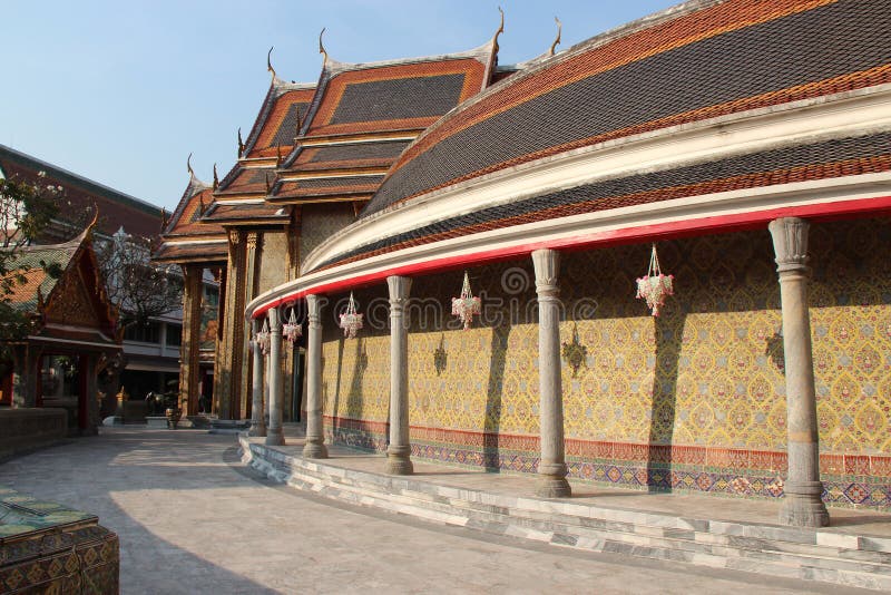 Buddhist Temple (wat Ratchabophit) in Bangkok - Thailand Stock Photo ...