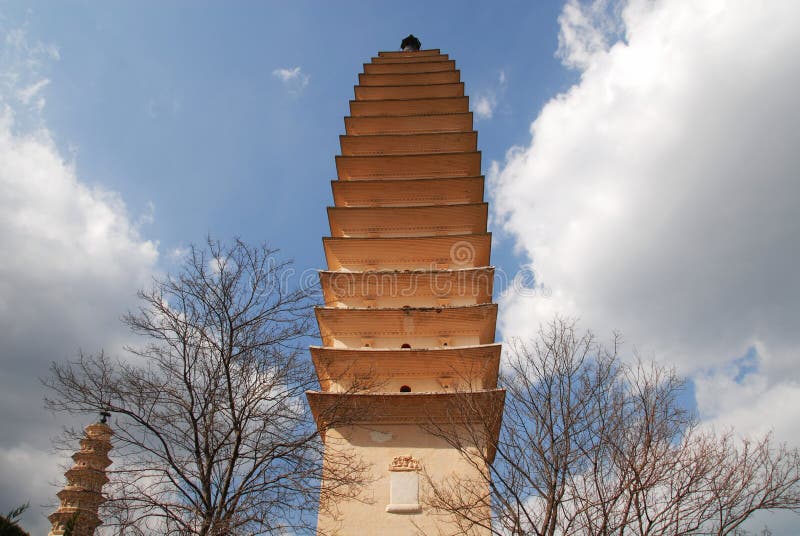 Buddhist tower stock photo. Image of tang, white, historic - 4515656