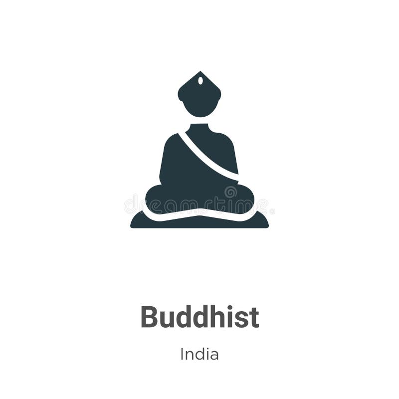 Buddhist Temple Vector Icon on White Background. Flat Vector Buddhist ...