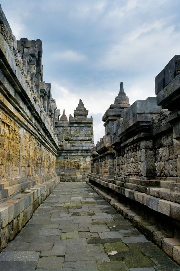 Buddist Temple Borobudur. Yogyakarta. Java Stock Image - Image of ...