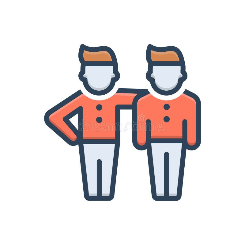 Color Illustration Icon for Buddy, Friend and Relation Stock ...