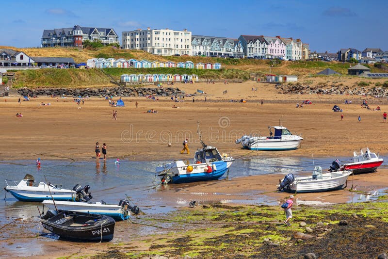 Bude Beach North Cornwall during July Heatwave Editorial Image - Image ...