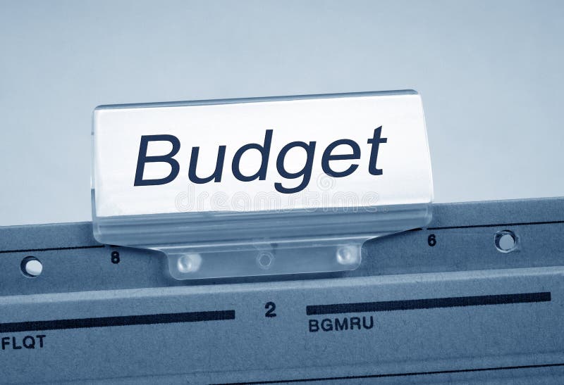 Budged Tag on Register Folder Stock Image - Image of concept, sales ...
