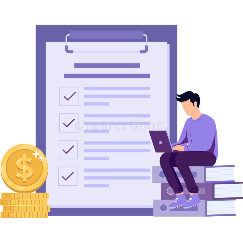 Planning Budget Illustration Stock Vector - Illustration of tips ...