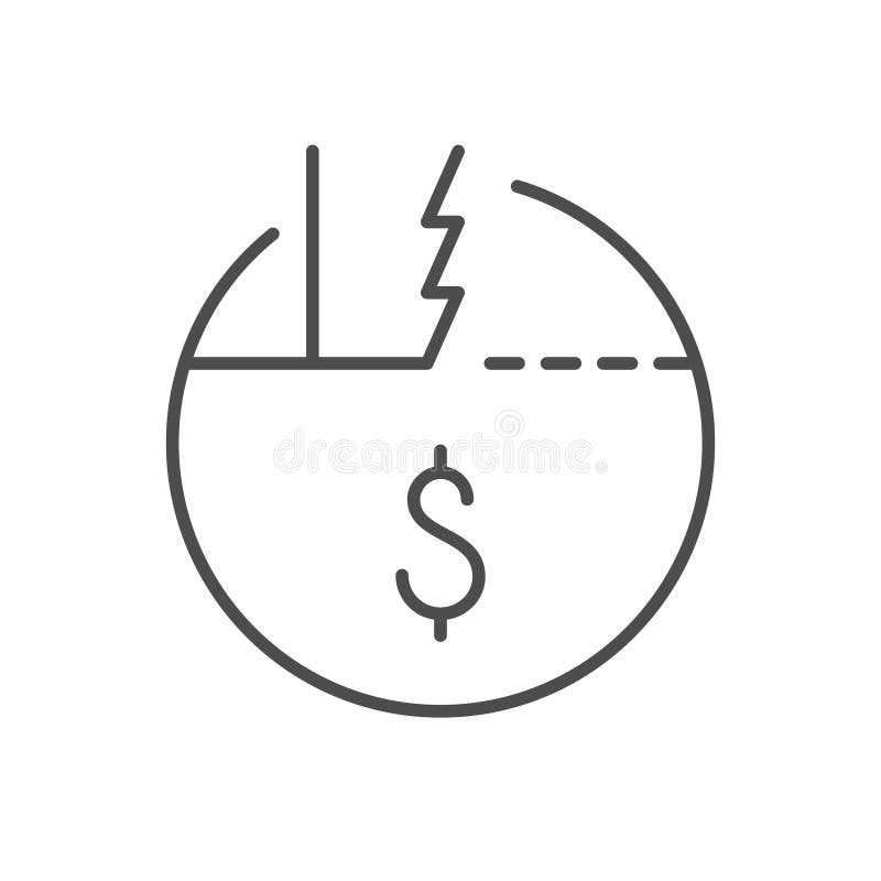 Budget Allocation Line Outline Icon Stock Vector - Illustration of ...