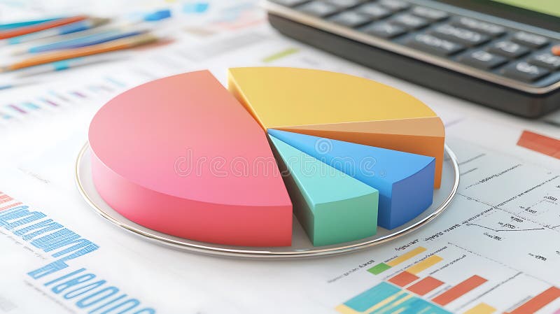 Budget Analysis Pie Chart with Modern Aesthetic, Simple Layout Stock ...