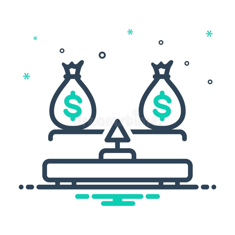 Budget Balance, Budget Scale Color Vector Icon Which Can Easily Modify ...