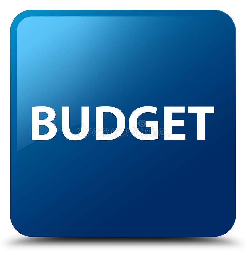 Budget blue square button stock illustration. Illustration of grant ...