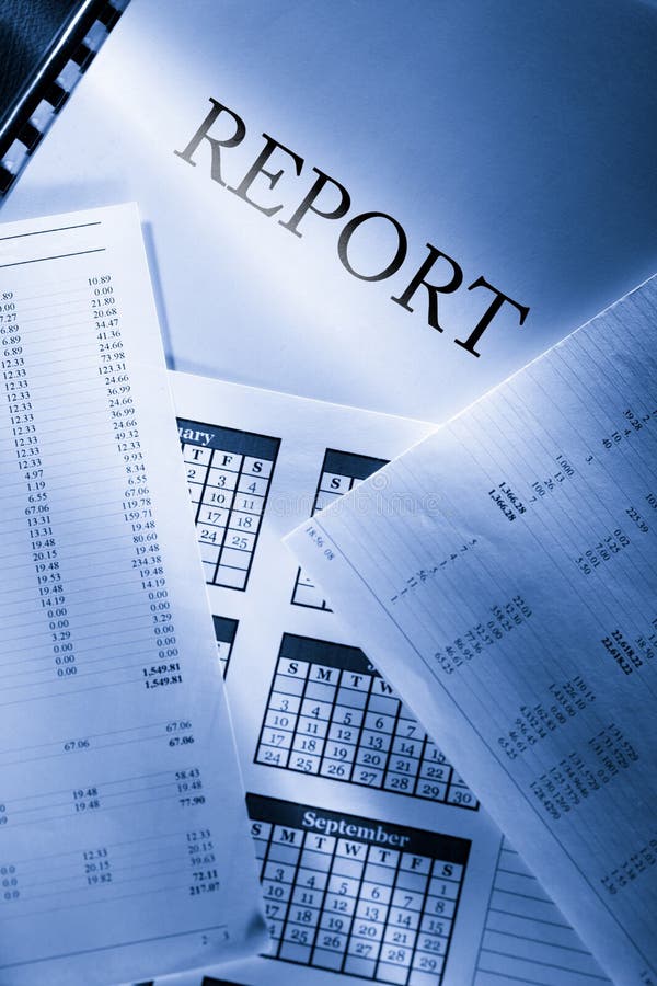Budget, Calendar and Report Stock Image - Image of document, copybook ...