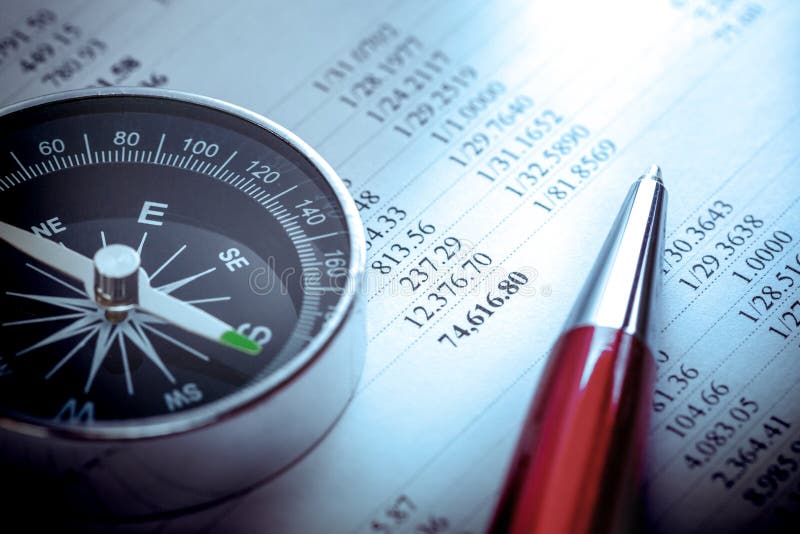 Budget, compass and pen stock image. Image of light, annual - 59185411