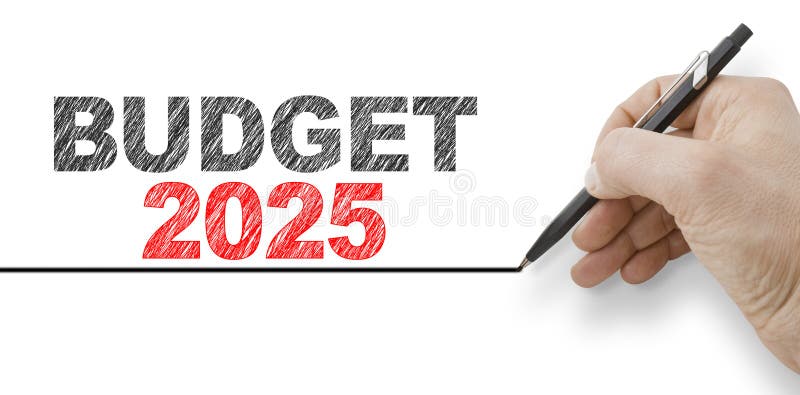 Budget 2025 Concept with Hand Writing Text with a Pencil Stock Photo ...