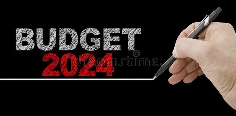 Budget 2024 Concept with Hand Writing Text with a Pencil Stock Photo ...