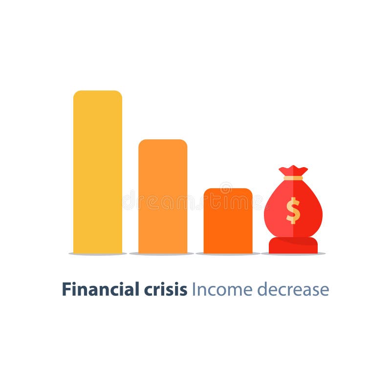 Economy decline concept stock illustration. Illustration of economy ...