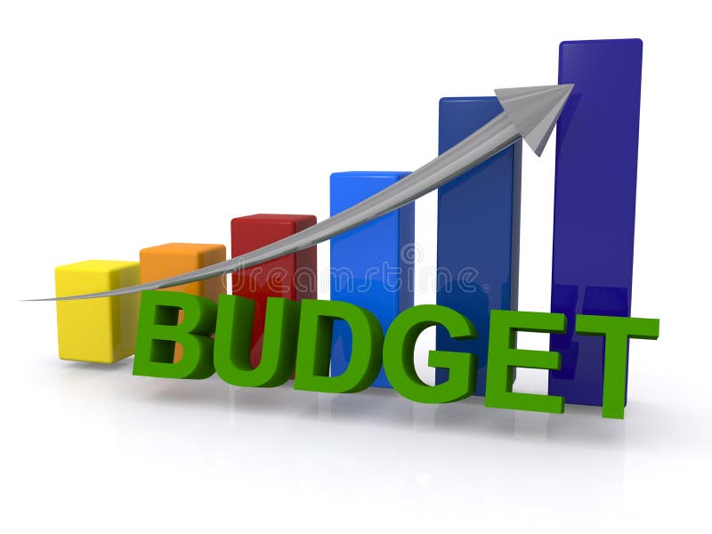 Graphique de budget illustration stock. Illustration du écritures - 34001952