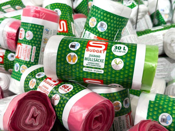 Budget Garbage Bags Assortment with Drawstring Closure in Various ...