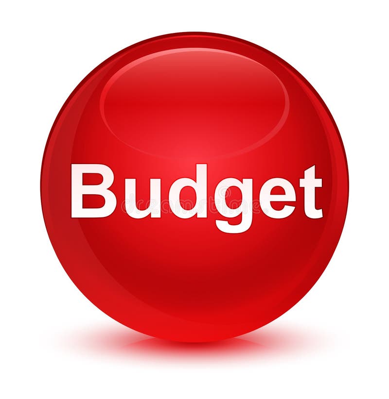 Budget Glassy Red Round Button Stock Illustration - Illustration of ...