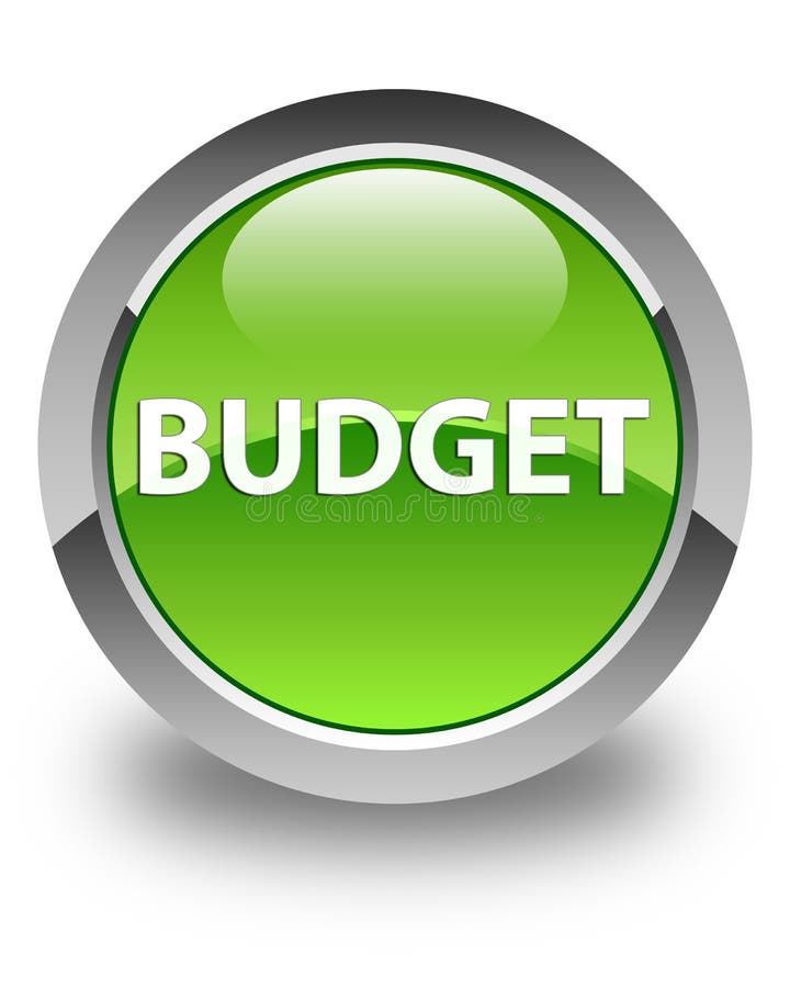 Budget Glossy Green Round Button Stock Illustration - Illustration of ...