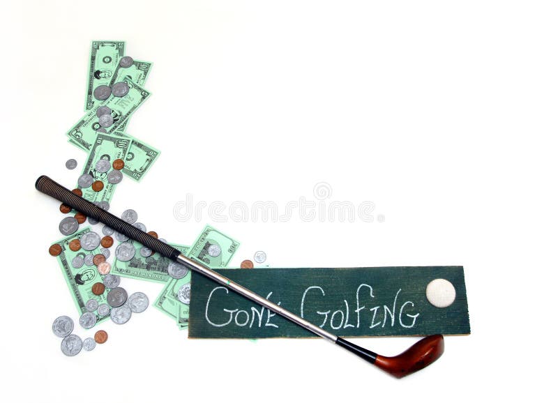 Golfing dog stock illustration. Illustration of grey - 12736544