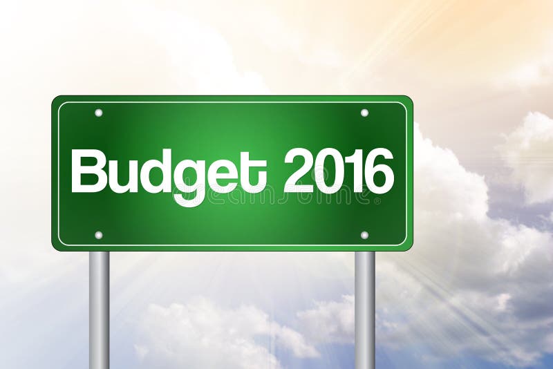 Budget 2016 Green Road Sign Stock Illustration - Illustration of ...