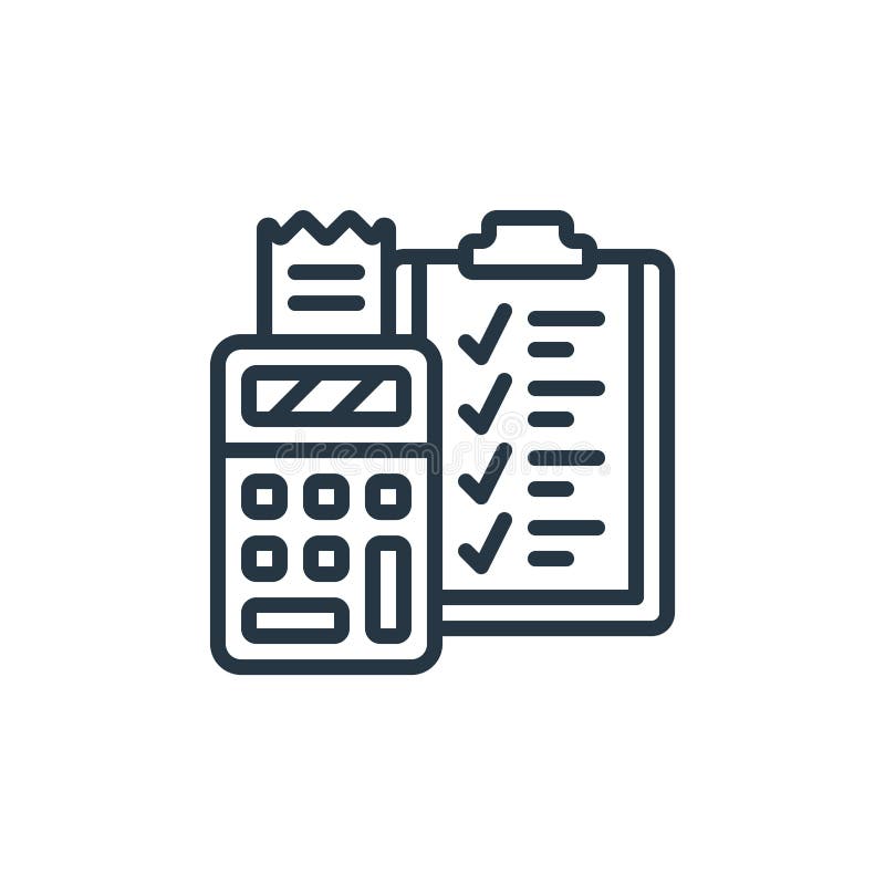 Budget Icon Vector from Event Management Concept. Thin Line ...