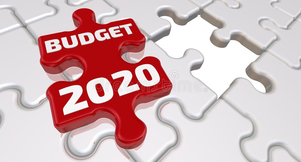 Budget 2020. the Inscription on the Missing Element of the Puzzle Stock ...