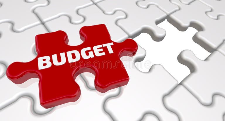Budget. the Inscription on the Missing Element of the Puzzle Stock ...