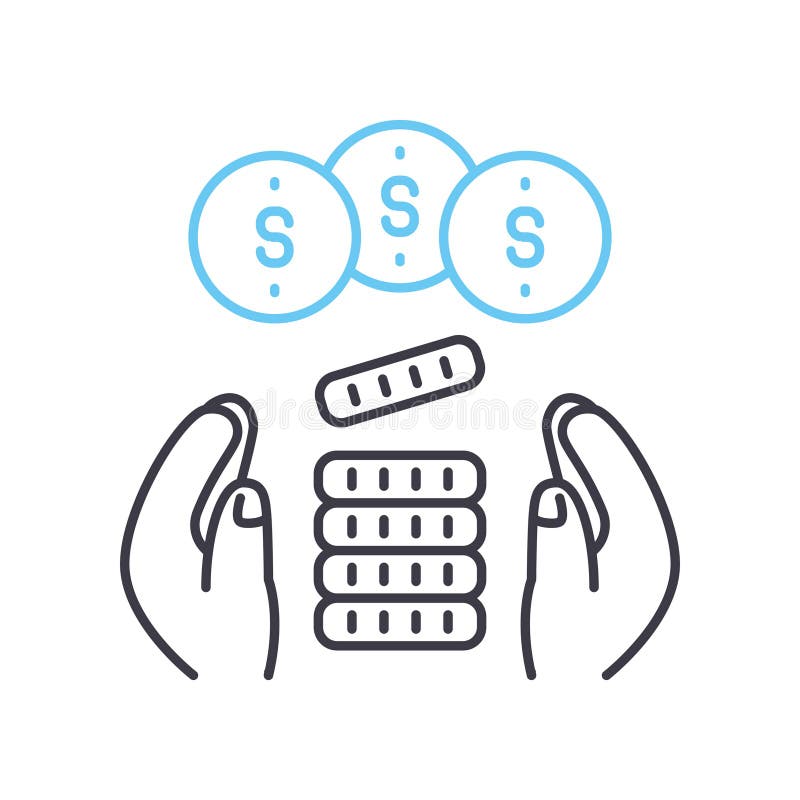 Budget Line Icon, Outline Symbol, Vector Illustration, Concept Sign ...
