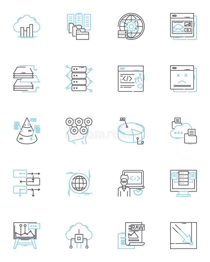 Budget Management Linear Icons Set Planning Tracking Analysis