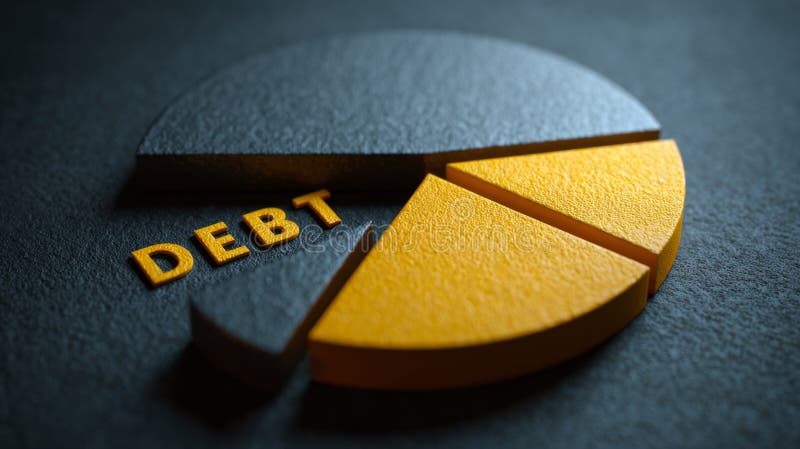 Budget Pie Chart Highlighting Significant Debt Allocation in Financial ...